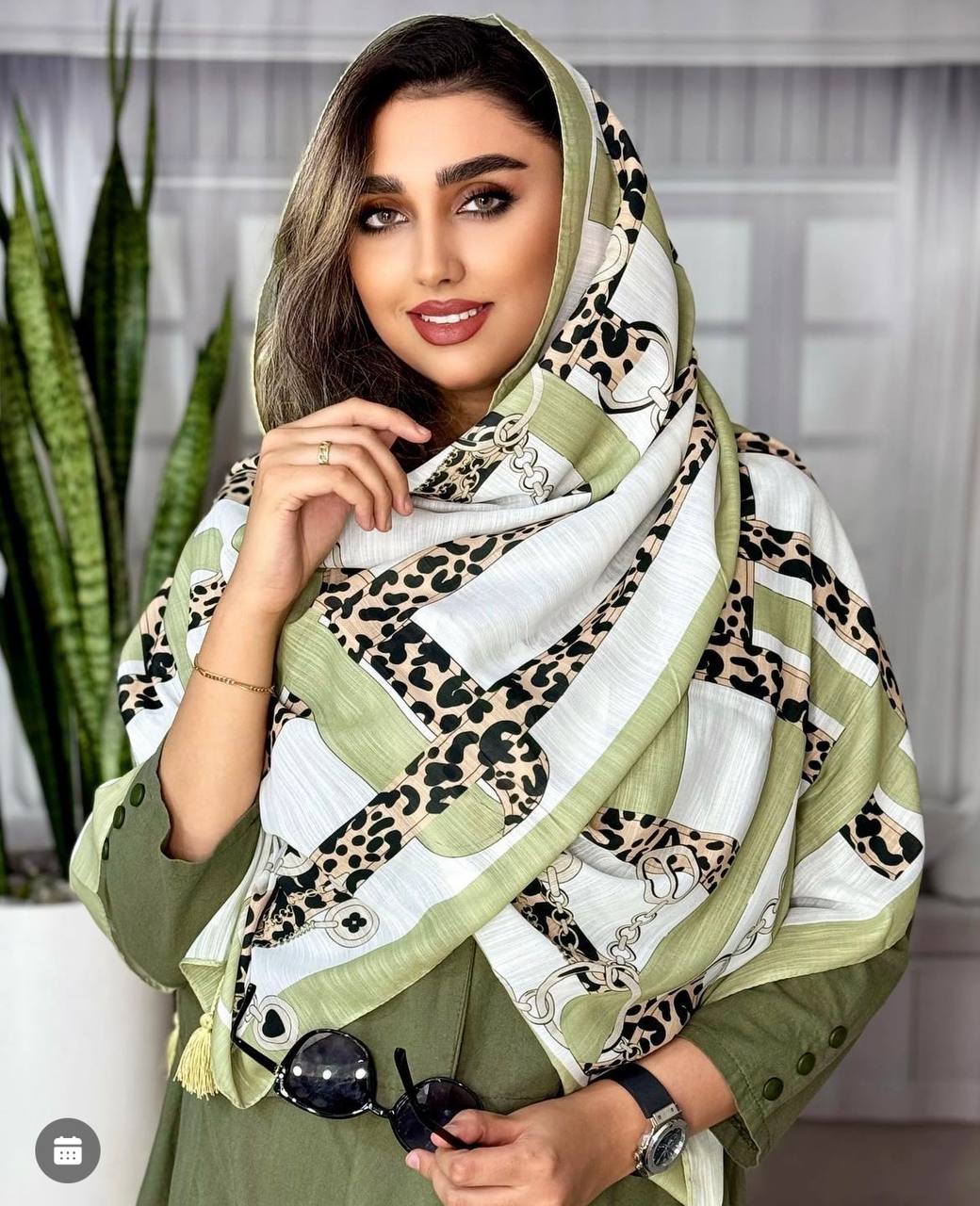 شال نخی سبز پاستیلی کد588 – شیک گرد